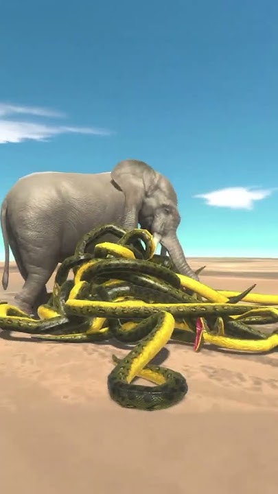 elephant vs snakes fight - YouTube