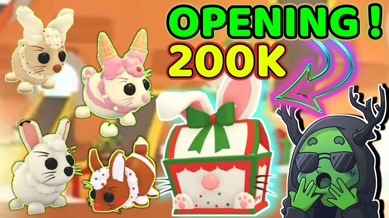 WE OPEN 200K HARE BOXES FOR LEGENDARY CANDY CANE HARE IN ADOPT ME! # ...