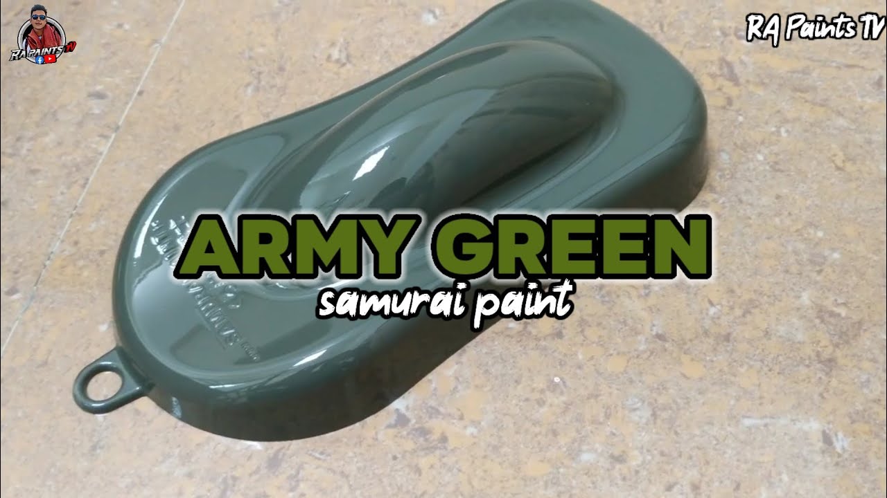 How to paint Army green using spray paint | samurai paint. - YouTube