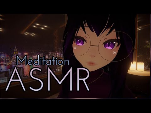 VR ASMR [8 Minute Meditation] [Breathing] [VRChat] [Rain] - YouTube