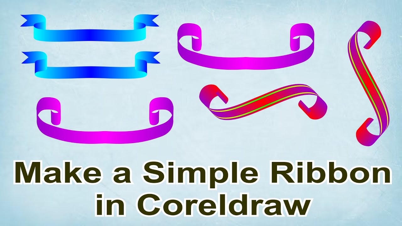 How to Design Best and Simple Ribbon in Coreldraw few minutes - YouTube