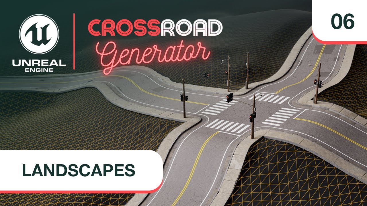 Crossroad Generator For Unreal Engine 5 - Landscape Deformations - YouTube
