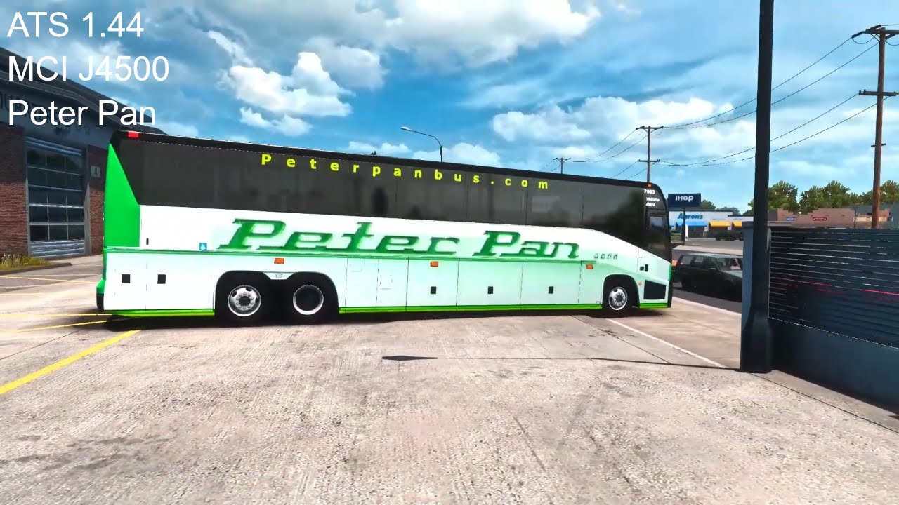 American Truck Simulator 1.44 Bus Mod: Peter Pan MCI J4500 Bus - YouTube