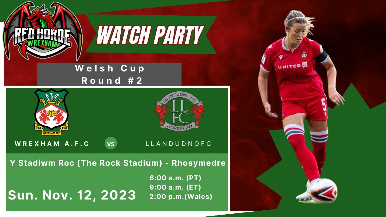 Wrexham AFC Women (H) v. Llandudno FC Women (A) - Nov. 12, 2023 - FAW ...