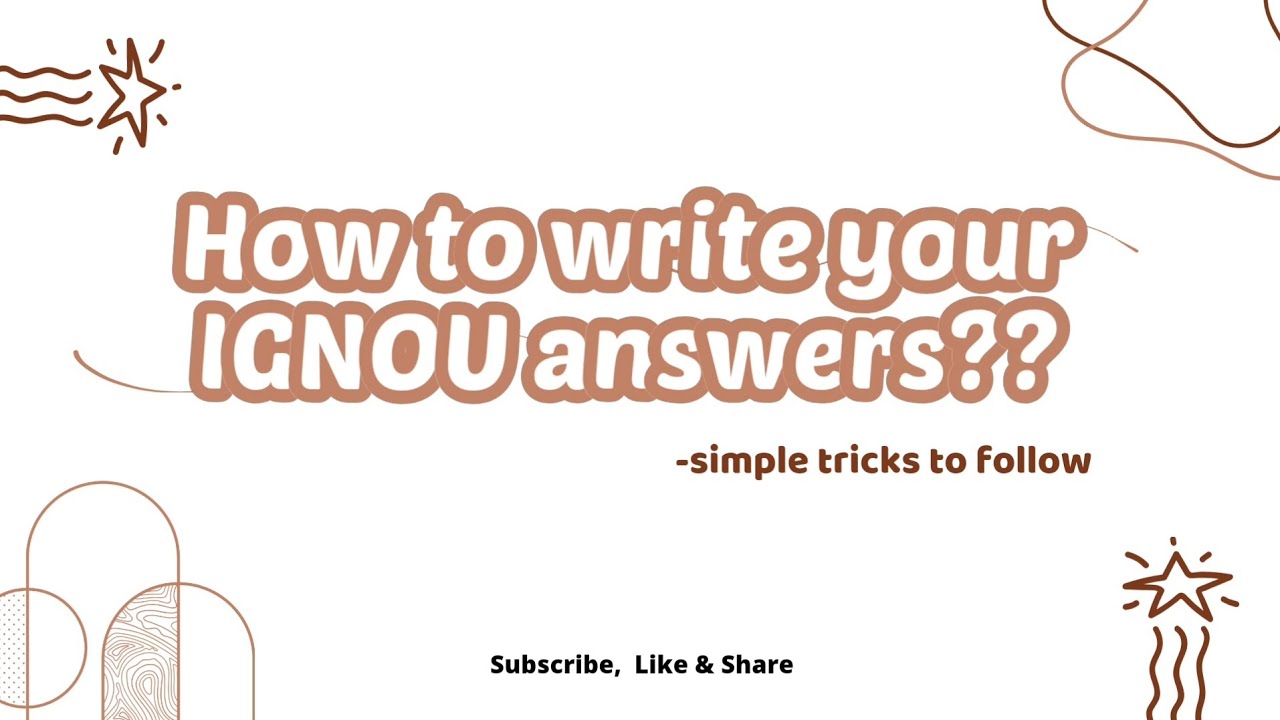 IGNOU Exam | How to write answers? | Simple tricks to follow | Easy ...