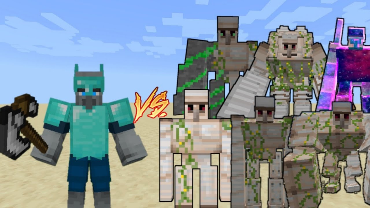 Illager War Lord VS All Iron Golem / Minecraft Mob Battle - YouTube