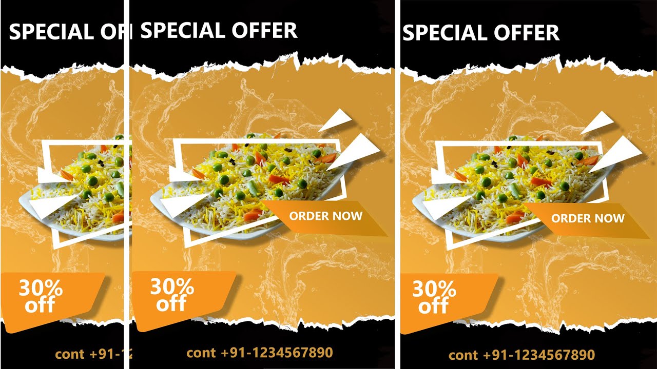 Create Professional food poster design - adobe Photoshop - YouTube