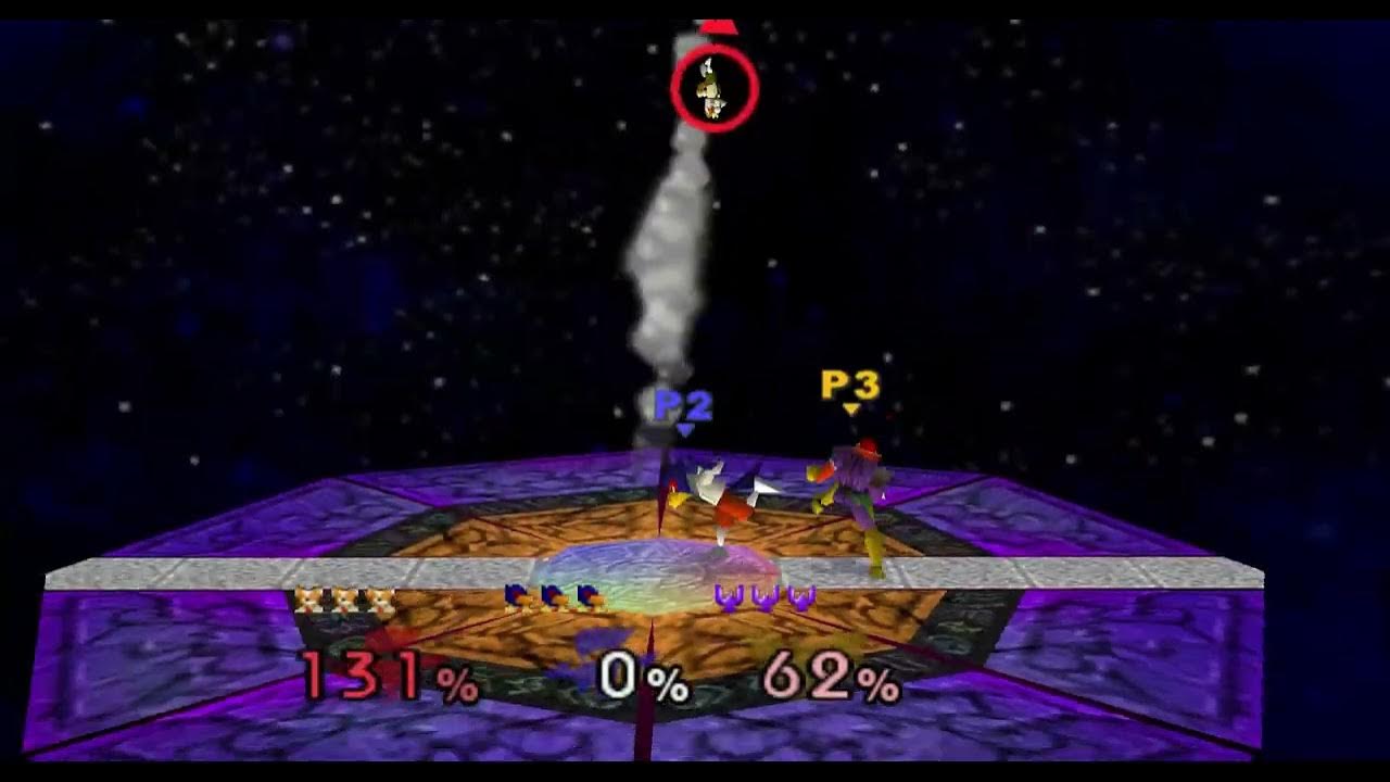 Super Smash Bros 1 Wave 1.5 - Fox vs Falco vs Captain Falcon no TAS - YouTube
