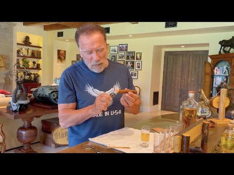 Arnold Schwarzenegger Combines Tequila With A Cigar