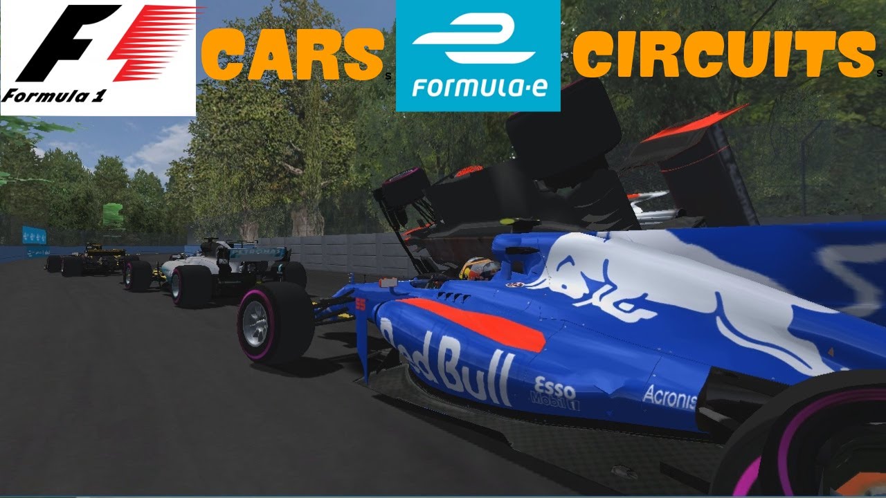 rFactor - Formula 1 Cars on Formula E Circuits - (F1 2017 Cars) - YouTube