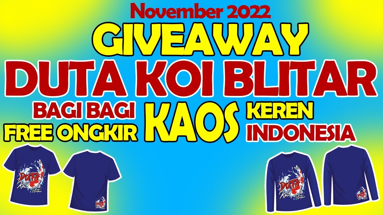 GIVEAWAY !! DUTA KOI BLITAR BAGI BAGI HADIAH KEREN GRATIS free ONGKIR ...