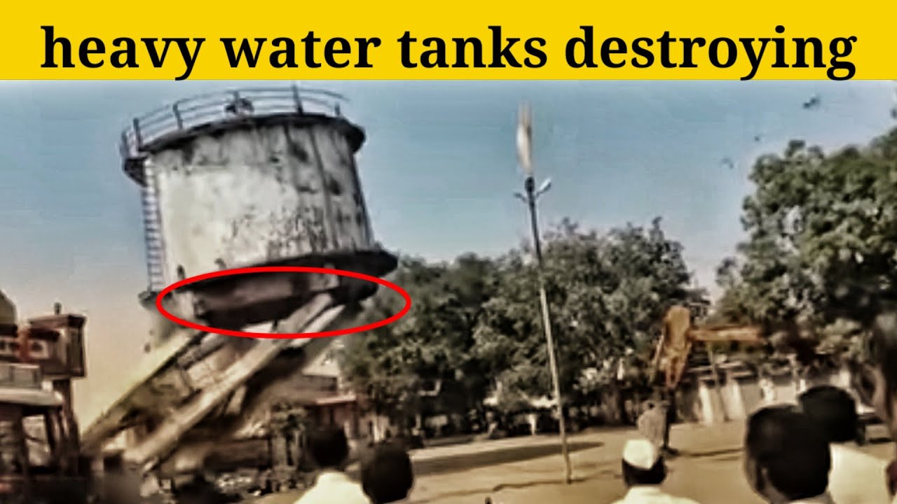 #jkl, high water tanks destroying by JKL shows caught Rear on camara ...