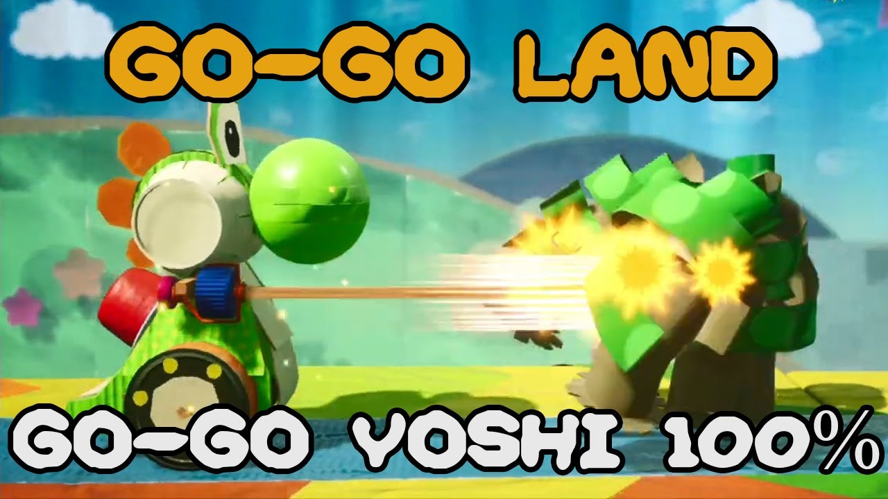 Yoshi's Crafted World: Go-Go Land: Go-Go Yoshi - 100% - YouTube