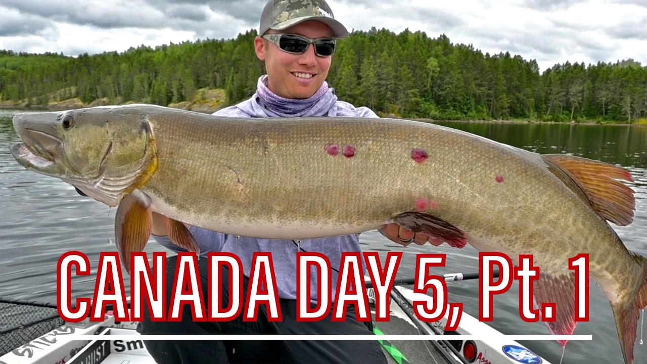 MY BIGGEST CANADIAN MUSKY, Canada Day 5 with @54orbust! - YouTube