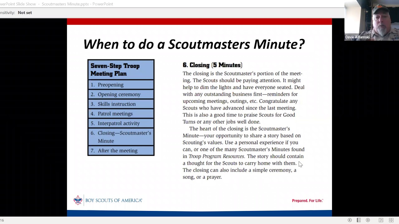UoS S114 - Scoutmaster Minutes - YouTube