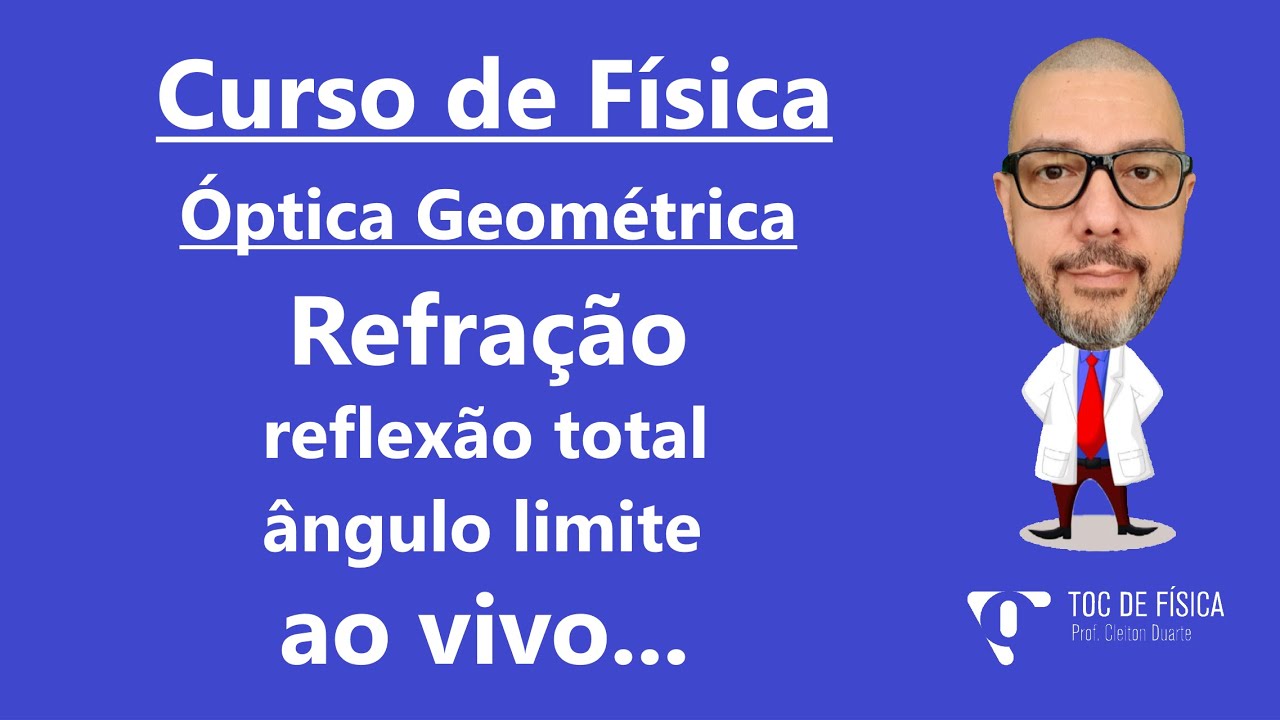 Curso de Física | Óptica Geométrica | Refração - Reflexão total ...