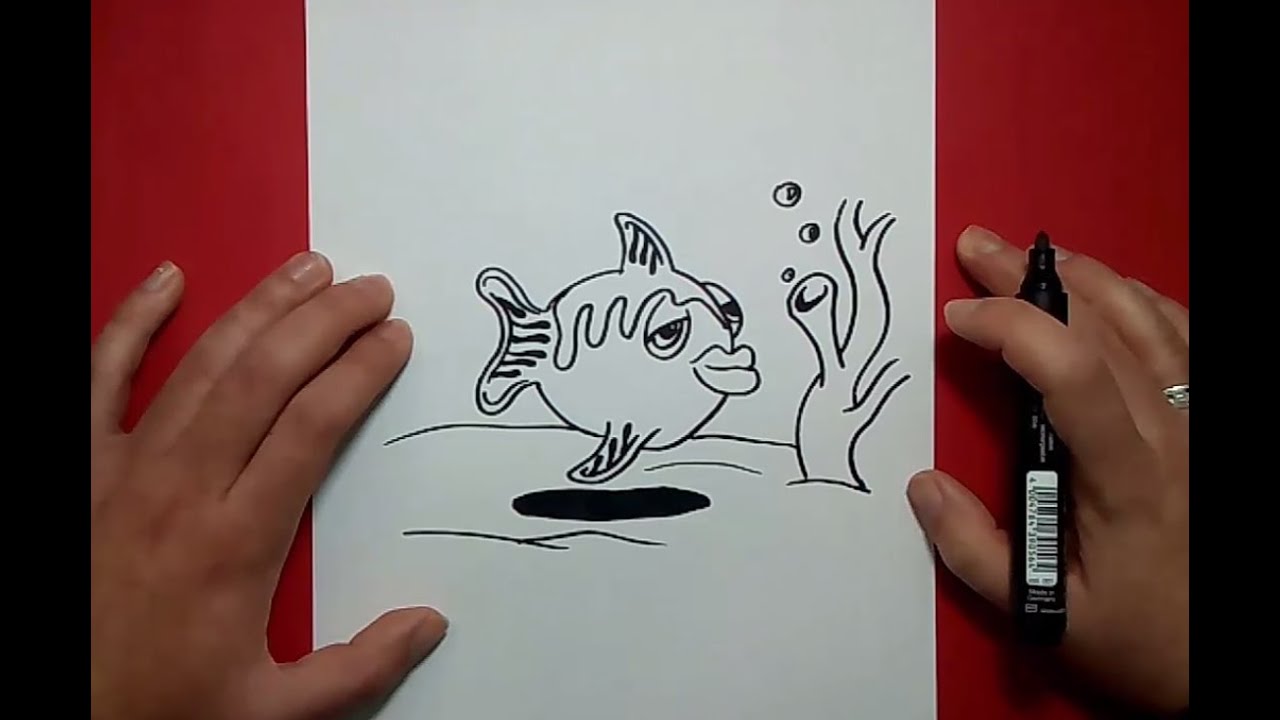 Como dibujar un pez paso a paso 12 | How to draw a fish 12 - YouTube