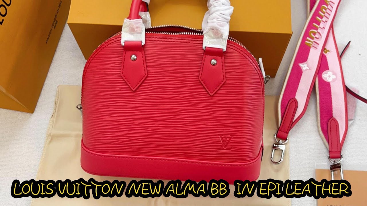LOUIS VUITTON NEW ALMA BB RED IN EPI LEATHER 2023! - YouTube