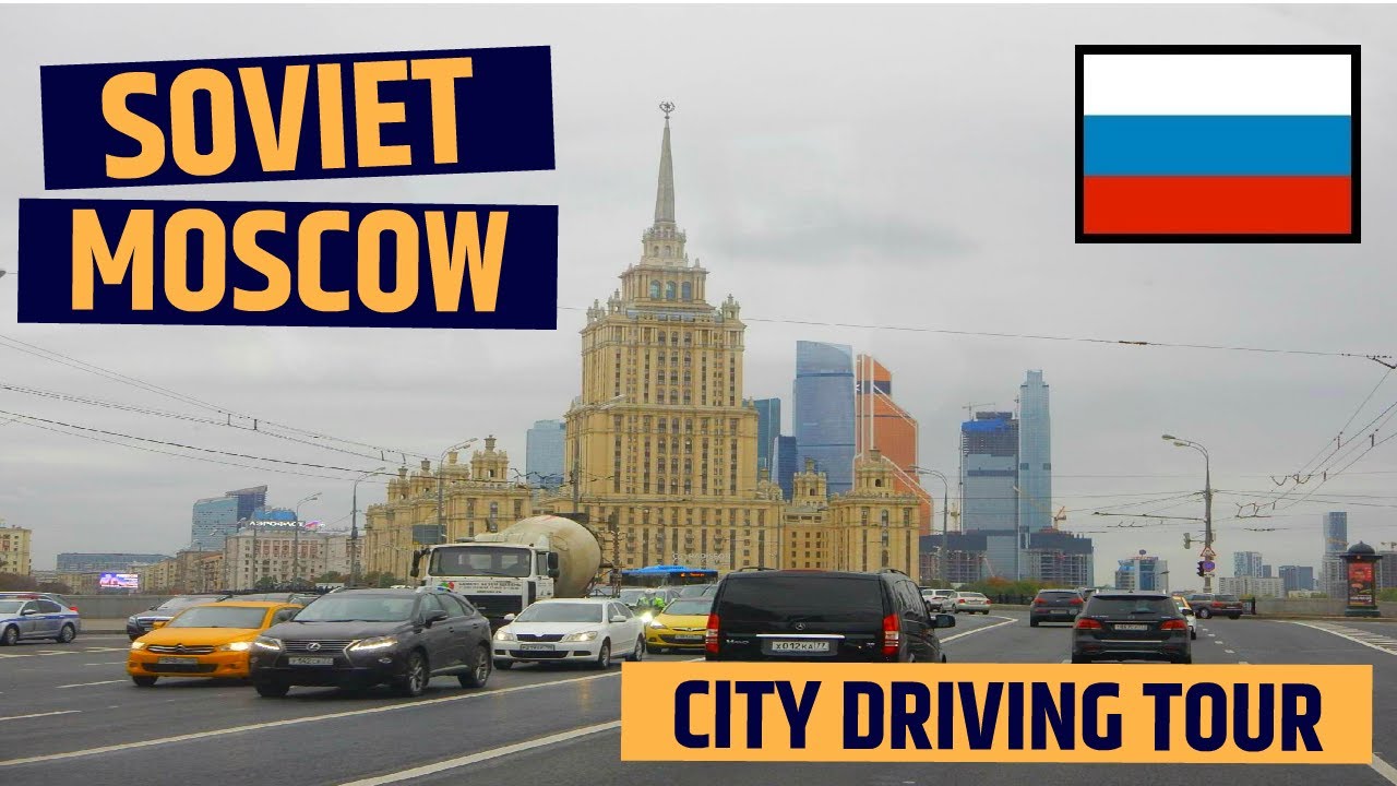 Driving in Moscow - Soviet Moscow Drive exploring the architecture of ...