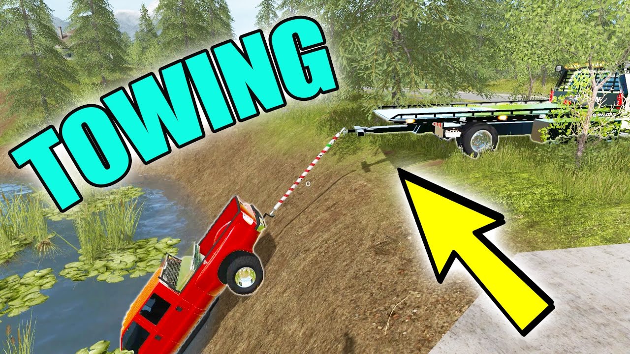 TOWING WRECK | CAR CRASH | TOW BAR | FARMING SIMULATOR 2017 - YouTube