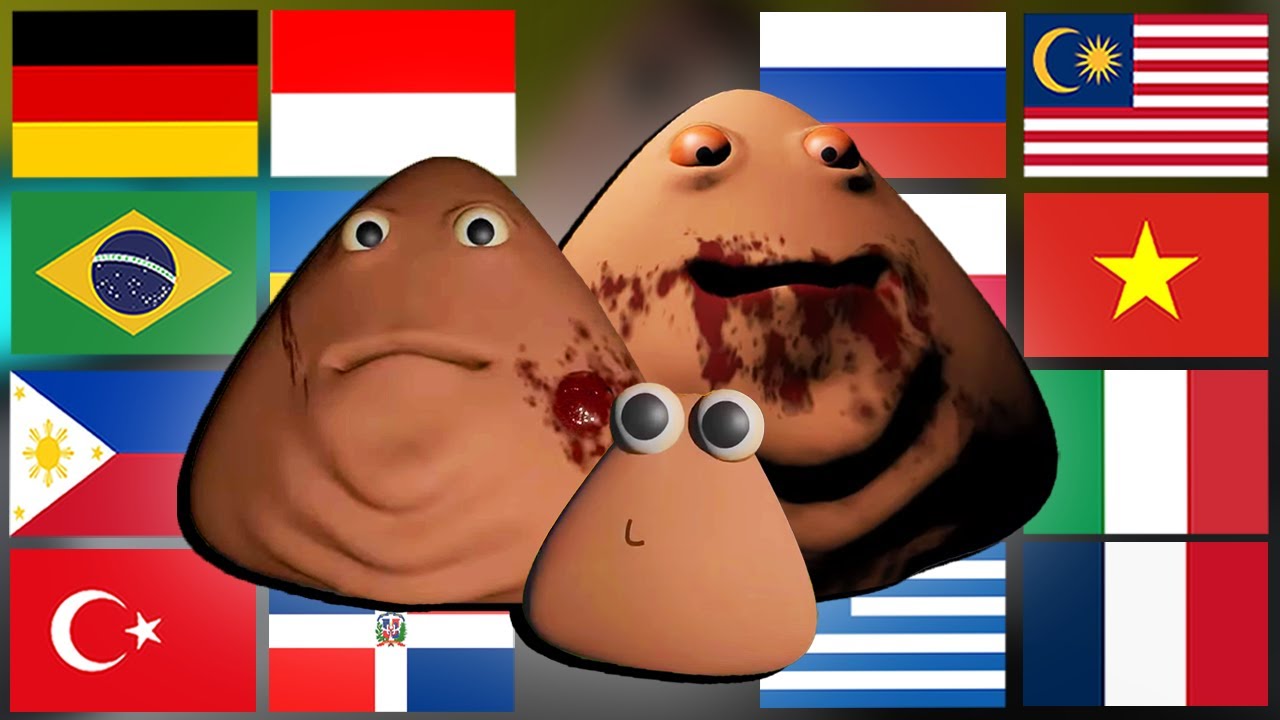 Pou in different languages meme - YouTube