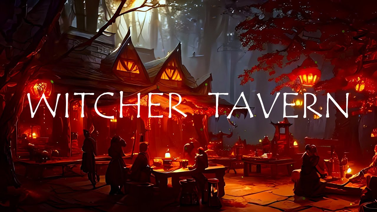 Witcher Tavern in The Woods - Fantasy Tavern Ambience | 1 Hour Medieval ...