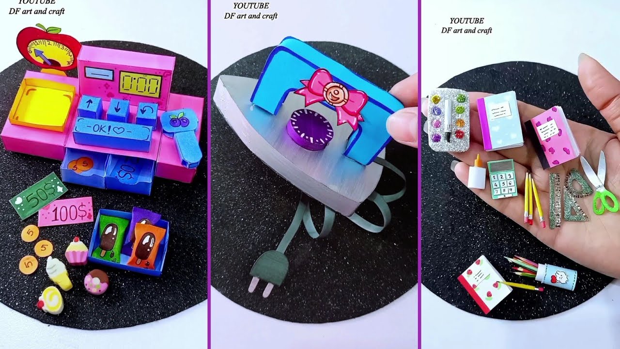 Paper craft / Easy to make/ how to make/ miniature craft/ school ...
