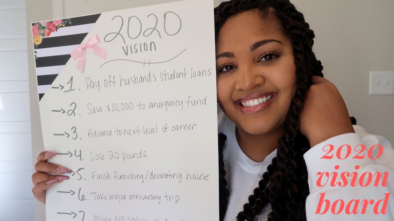 MY 2020 Vision Board, Goals & One Little Word! - YouTube