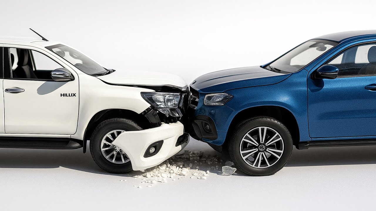 Crashing Toyota Hilux VS Mercedes X Class - Car Crash Test | Cars ...