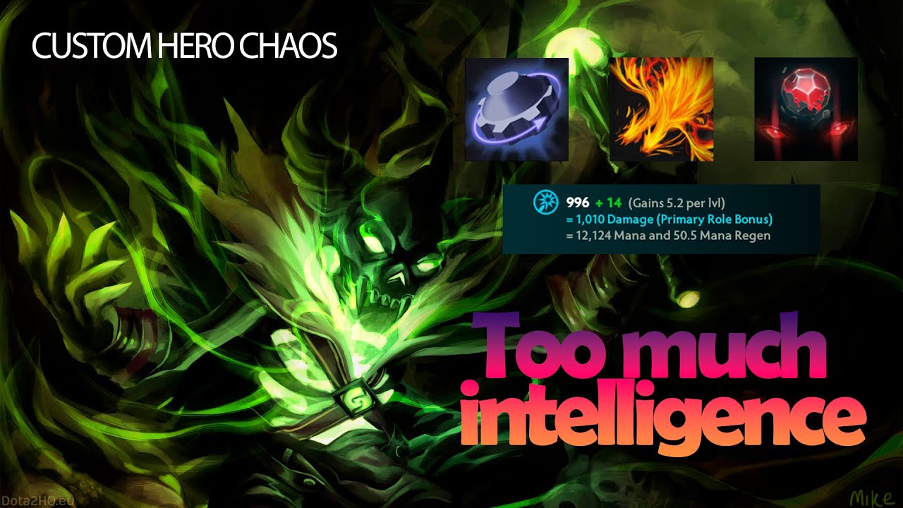 TOO MUCH INTELLIGENCE - Custom Hero Chaos - Dota 2 - YouTube
