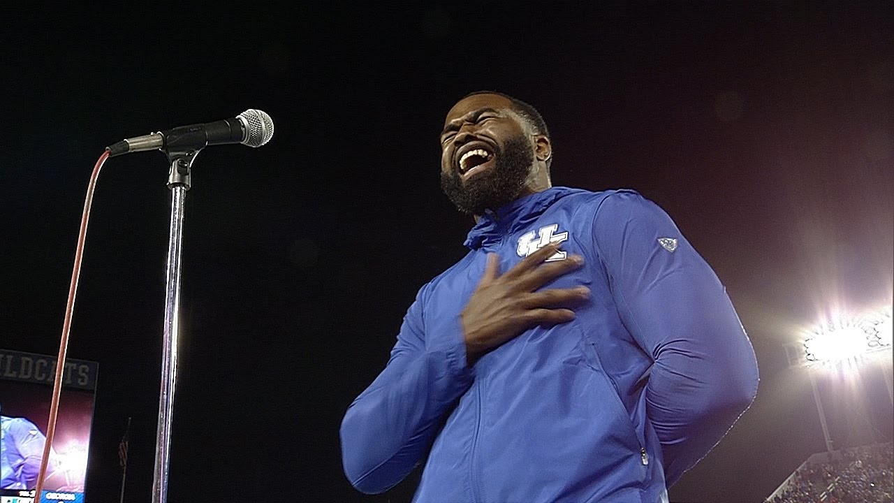 FB: Marcus McClinton sings the National Anthem - YouTube