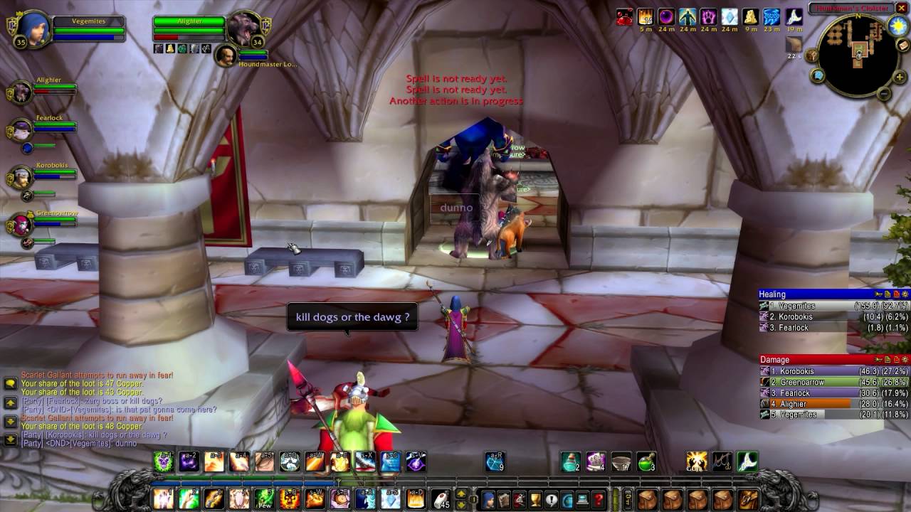 Vanilla WoW: Scarlet Monastery Library Dungeon - Healer PoV - YouTube