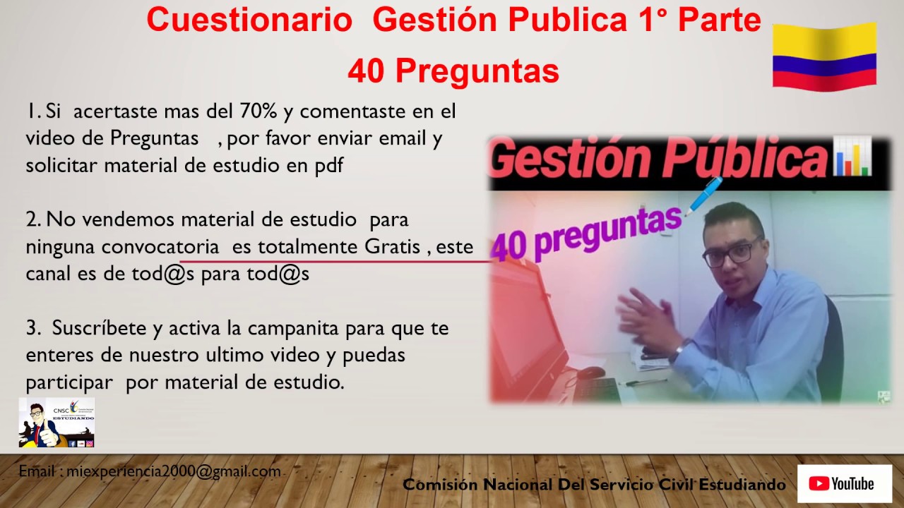 📝Gestion Publica Cuestionario 2020 40 🖍️ preguntas - YouTube