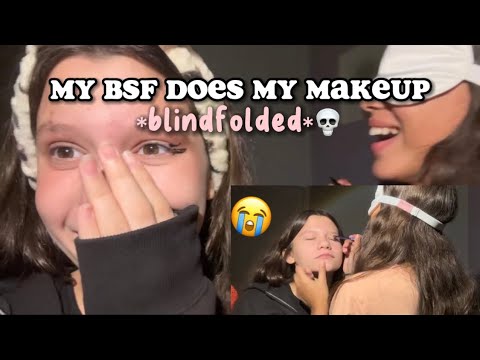 I LET MY BSF DO MY MAKEUP.. BLINDFOLDED😬😭💋 // hailey bug // - YouTube