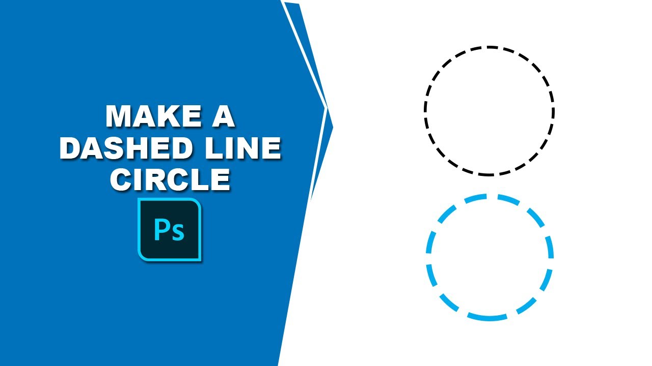 how to make a dashed line circle in photoshop - YouTube
