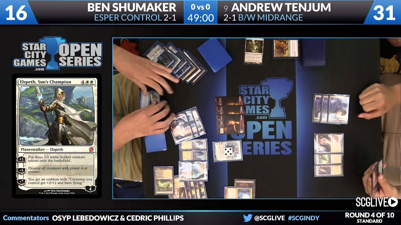 SCGINDY - Standard - Round 4 - Ben Shumaker vs Andrew Tenjum - YouTube