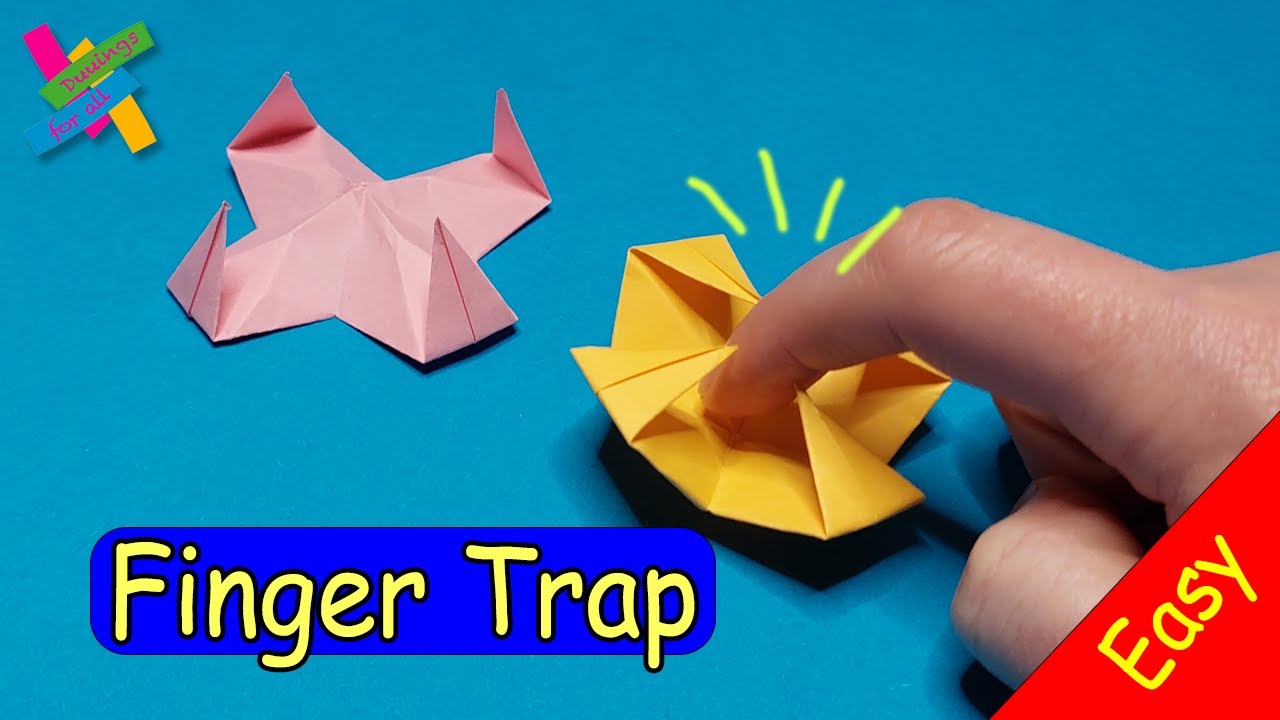 Origami FINGER TRAP | DIY Easy Bear Trap | How to make paper trap easy ...
