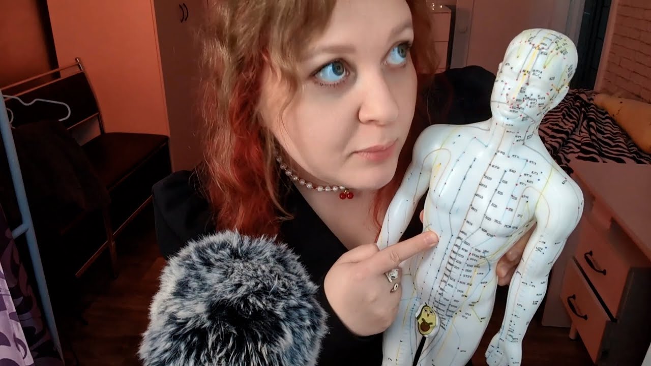 ASMR acupuncture doll tapping and scratching 💕 - YouTube