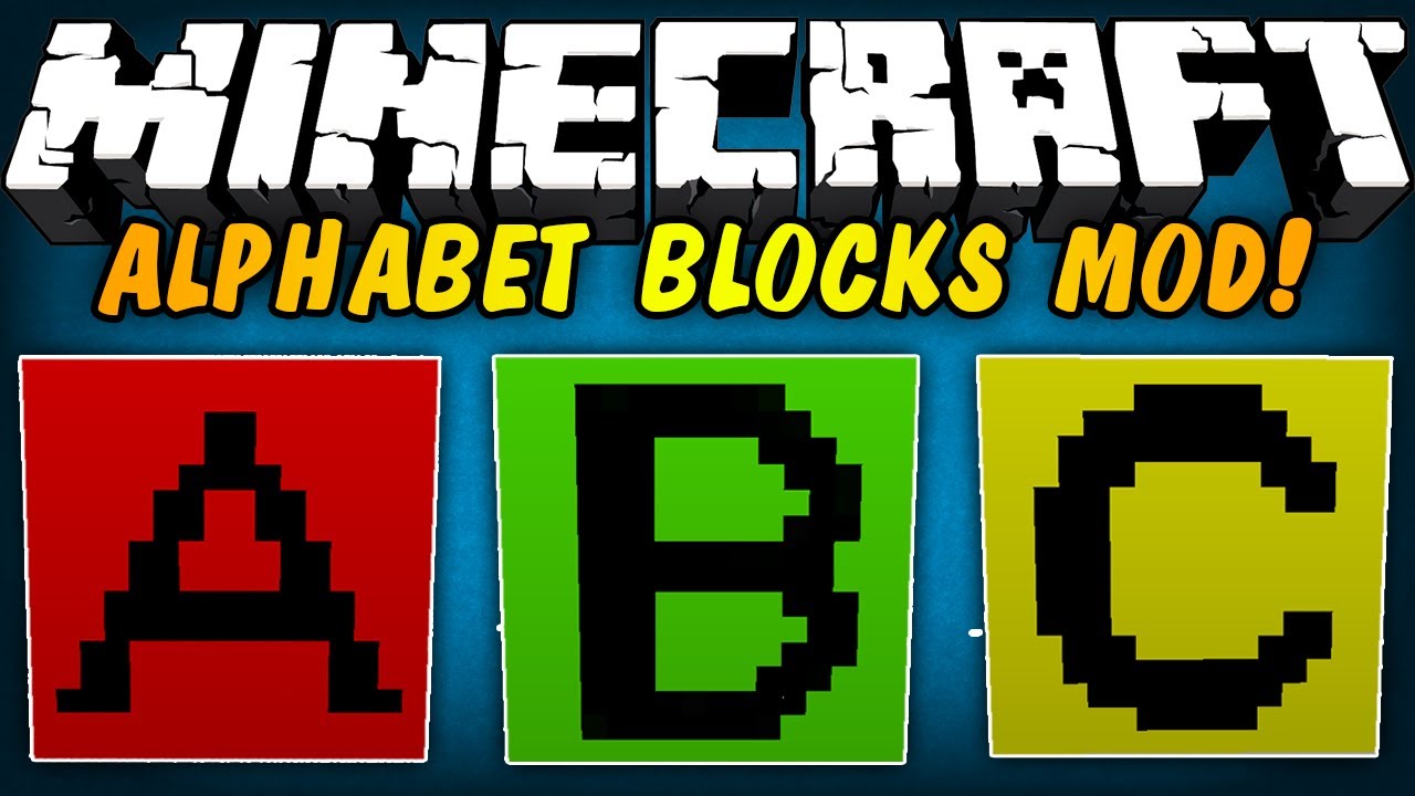 Minecraft Mod Showcases - ALPHABET BLOCKS MOD! (1.5.2) [HD] - YouTube