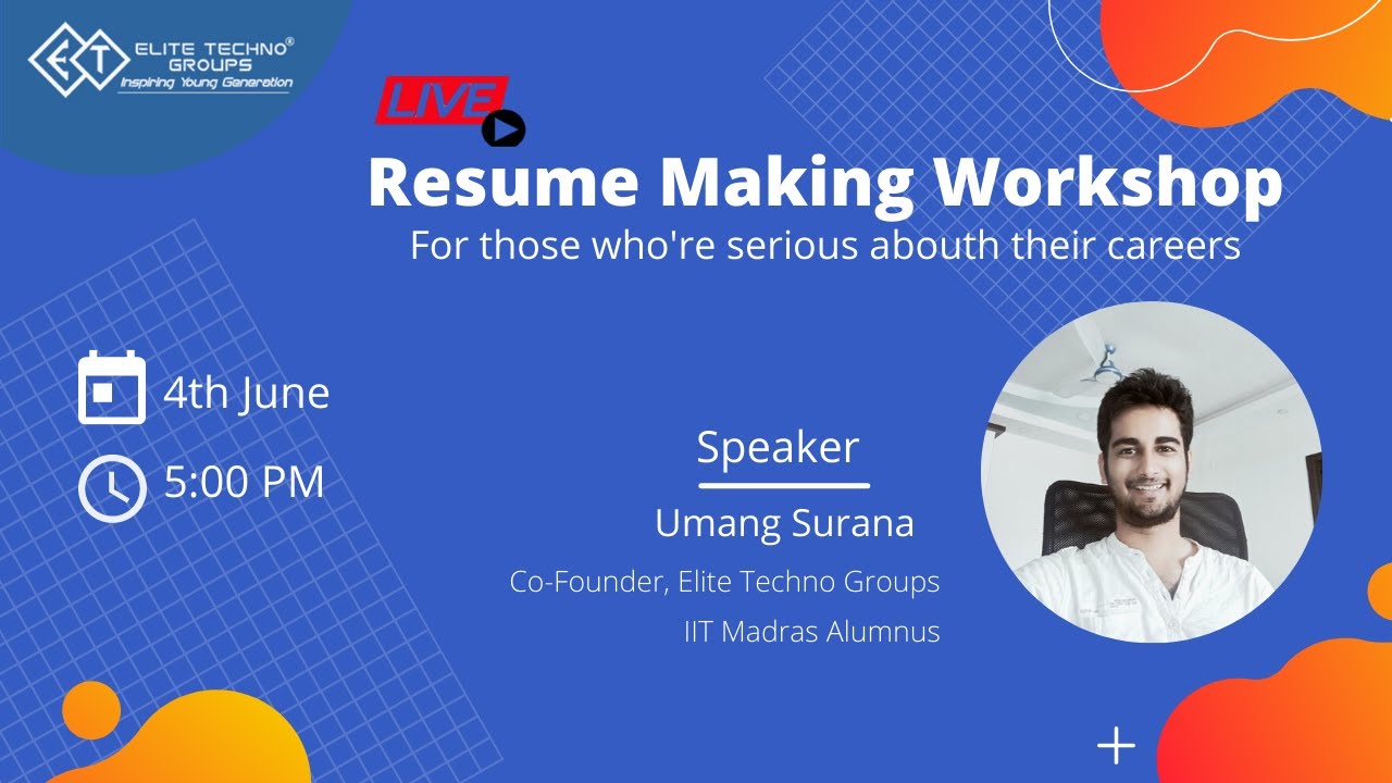 Resume Making Session for Engineers and those who're serious about ...