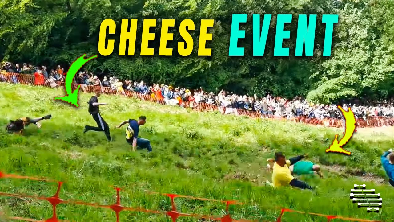 Exciting Close-up Footage From the Cheese Rolling Event - YouTube