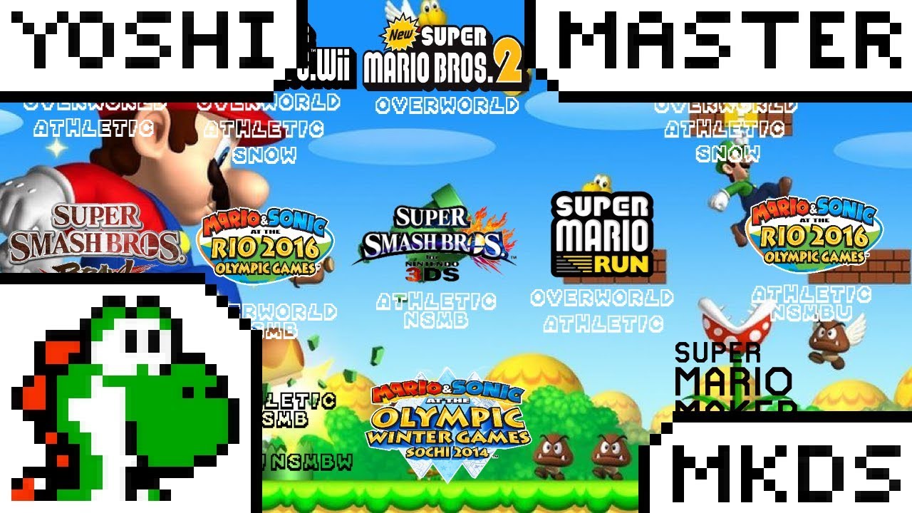 New Super Mario Bros. Overworld Mashup - 18 Songs - YouTube