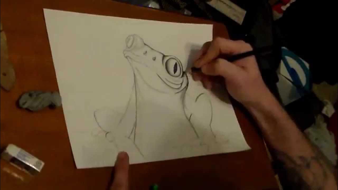 How to draw a frog tutorial (Time Lapsed) - YouTube