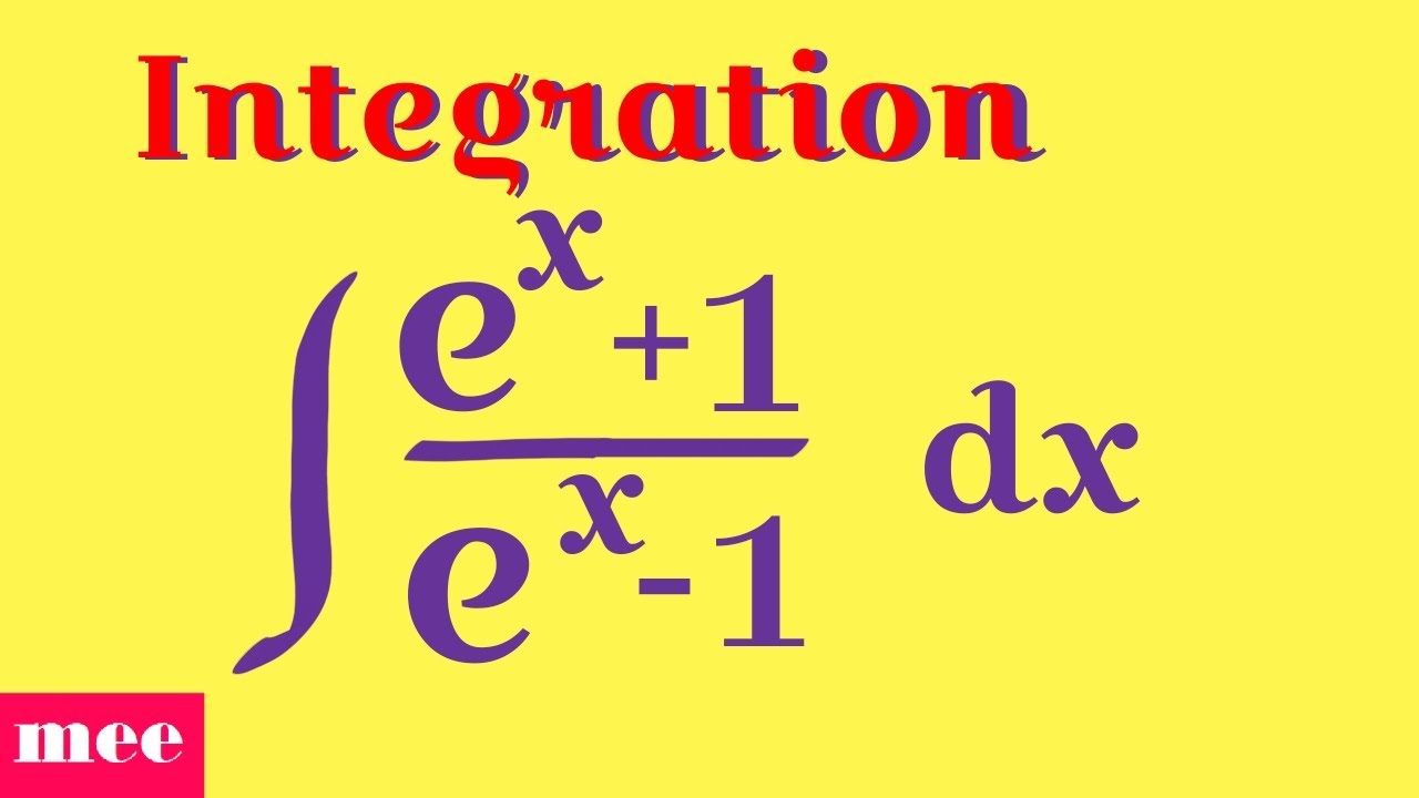 Integral of (e^x+1)/(e^x-1) - YouTube