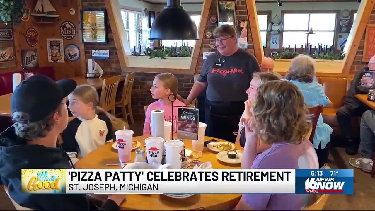 'Pizza Patty' celebrates retirement - YouTube