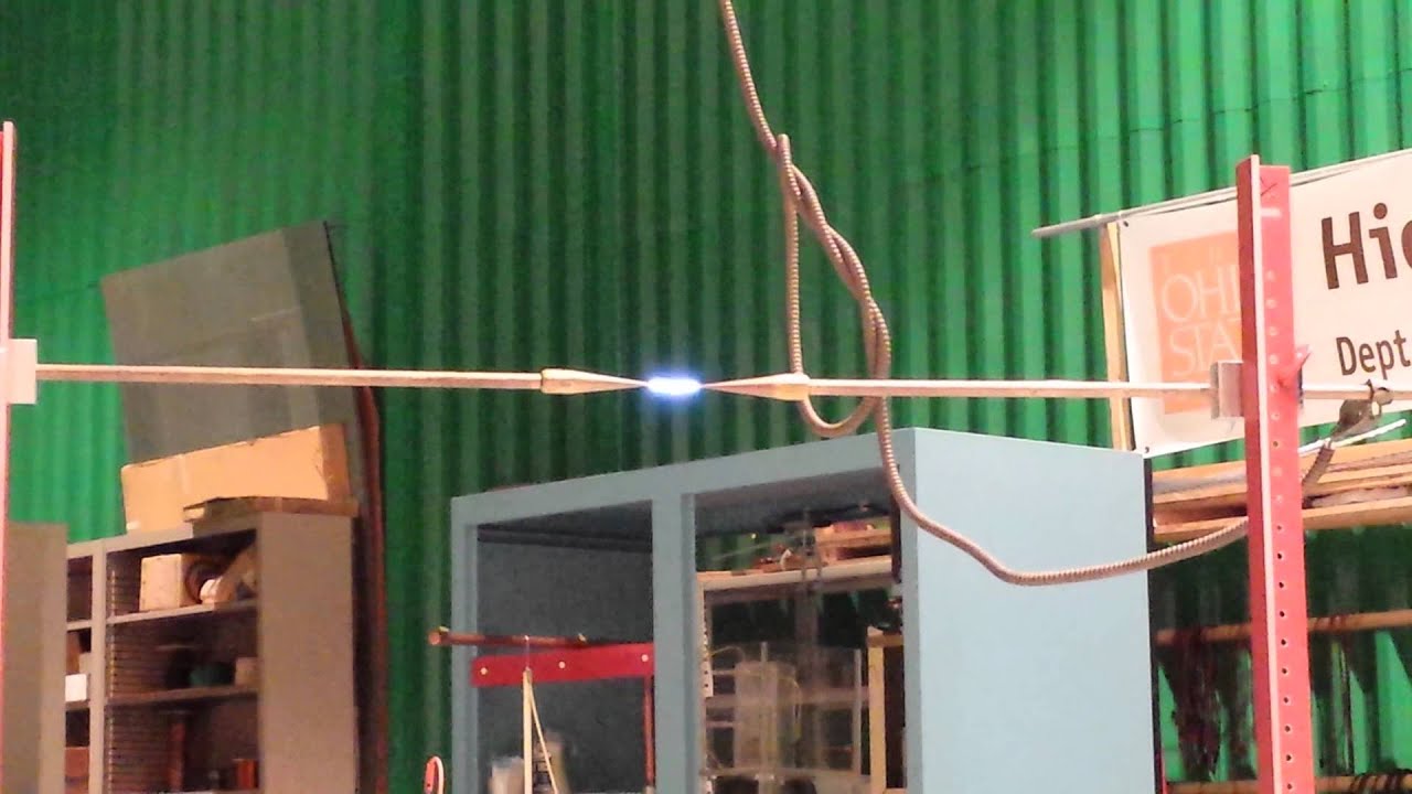 Point to Point Breakdown OSU High Voltage Engineering Lab - YouTube