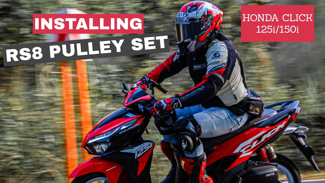 RS8 Pulley Set for Honda Click - YouTube