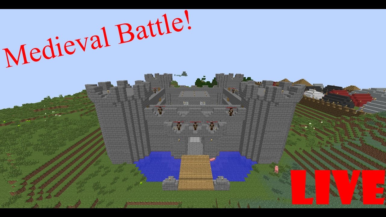 MEDIEVAL BATTLE!: Minecraft Livestream w/MonkeyBoy - YouTube
