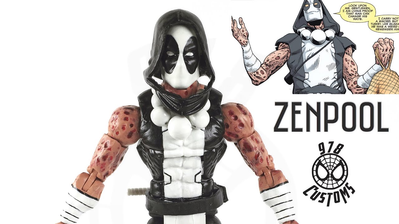 Custom Deadpool Zen Marvel Legends Deadpool 6" action figure review ...
