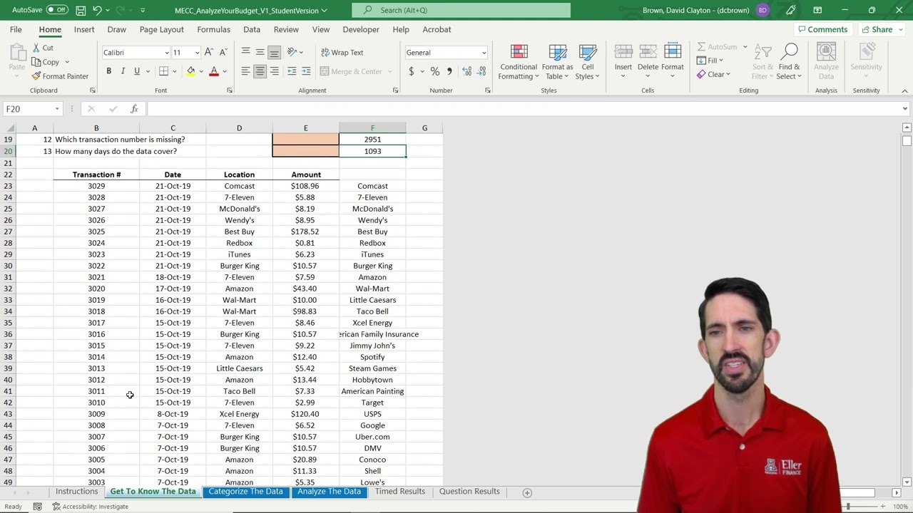 Analyze Your Budget - Get to Know the Data - YouTube